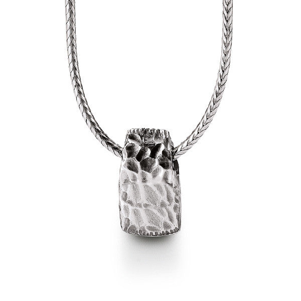 Masculine style big silver flint axe pendant on foxtail chain by blog ...